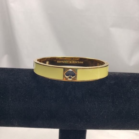 kate spade | Jewelry | Kate Spade Yellow Gold Hinged Bangle Bracelet ...
